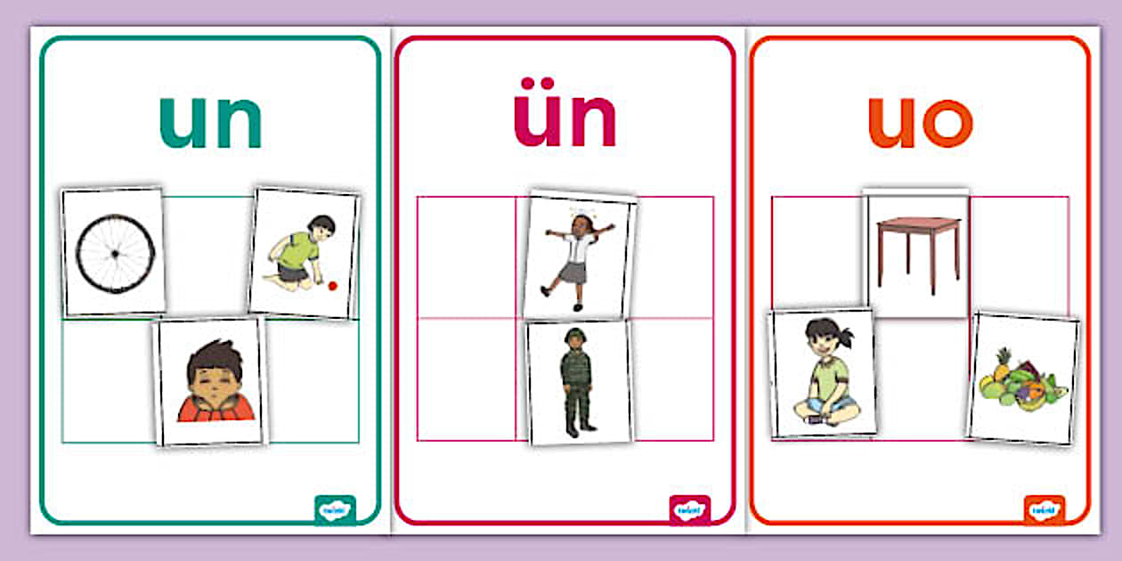 韵母 un-ün-uo 汉语拼音分类游戏 (Teacher-Made)