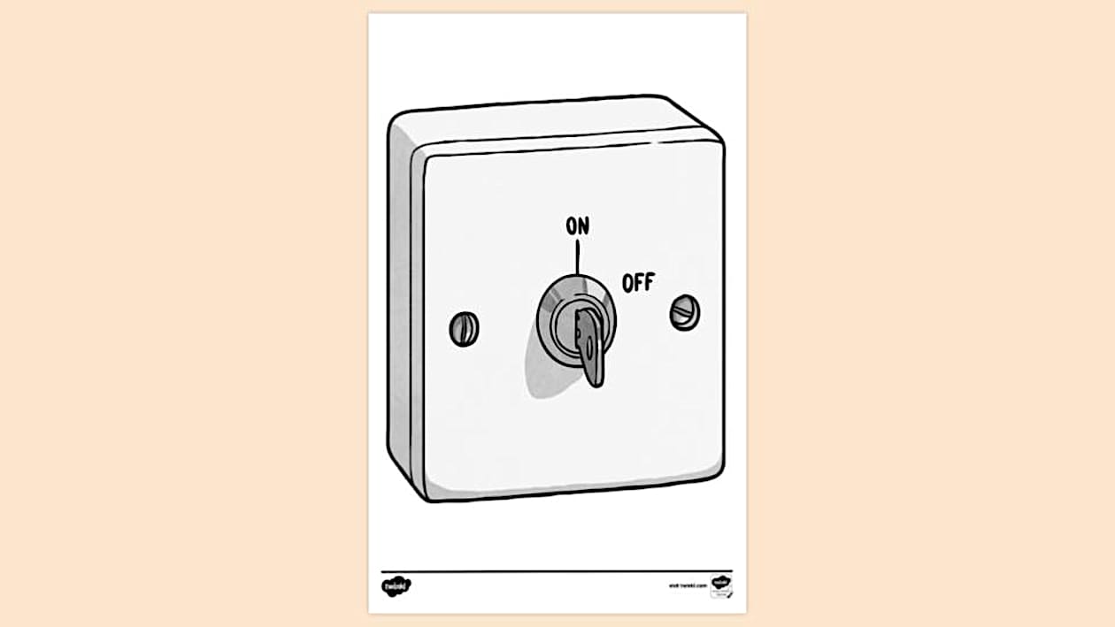 Key Switch Colouring | Colouring Sheets - Twinkl