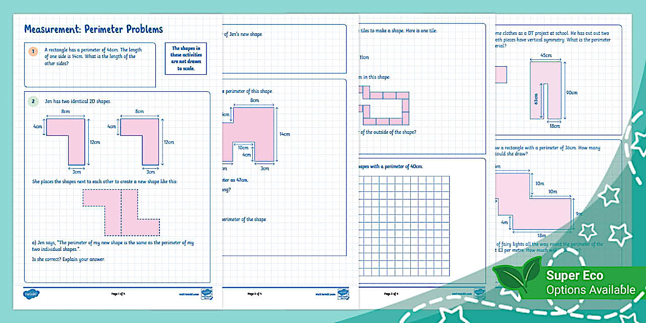 Measurement: Perimeter Problems (Ages 9 - 10) (teacher made)