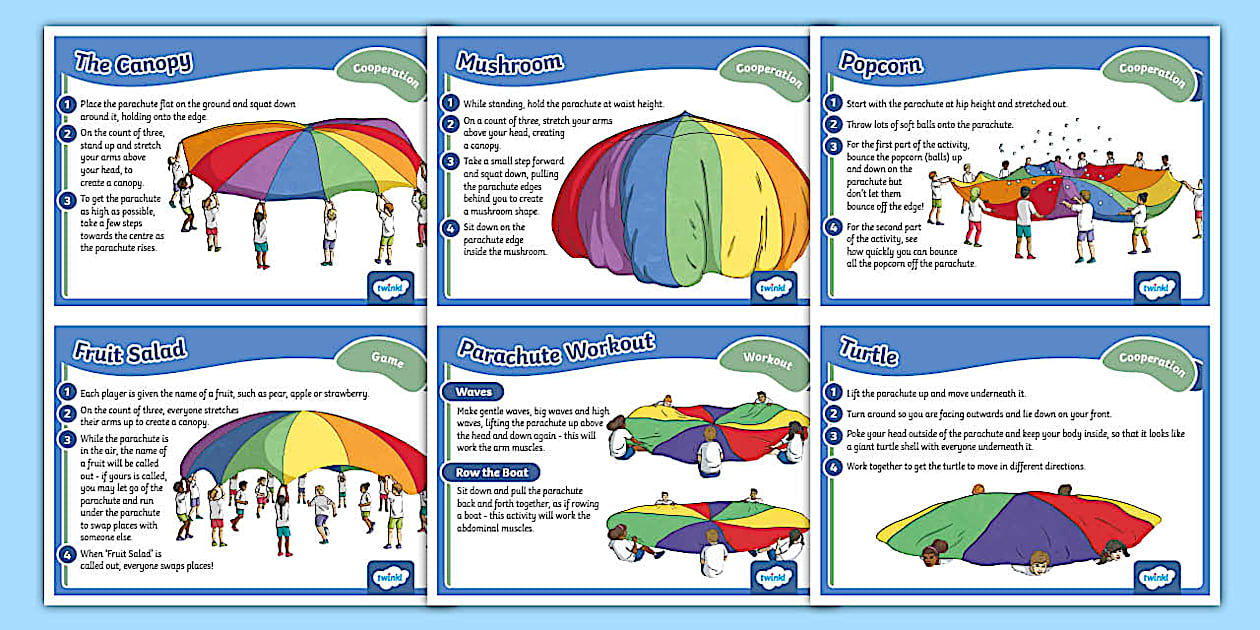 Parachute Games and Activities for KS2 children - Twinkl