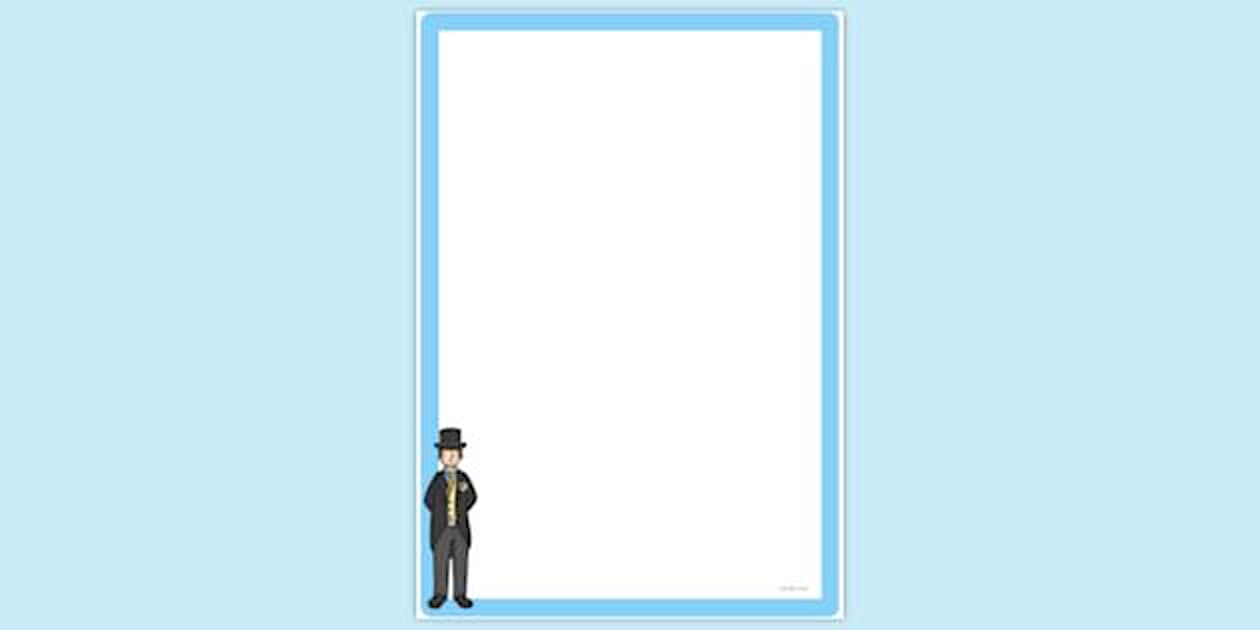 Simple Blank Groom Page Border | Page Borders | Twinkl