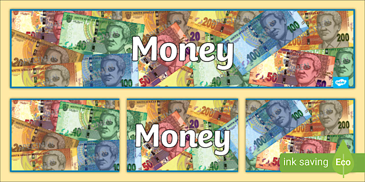 SA Money - Notes Banner (teacher made) - Twinkl