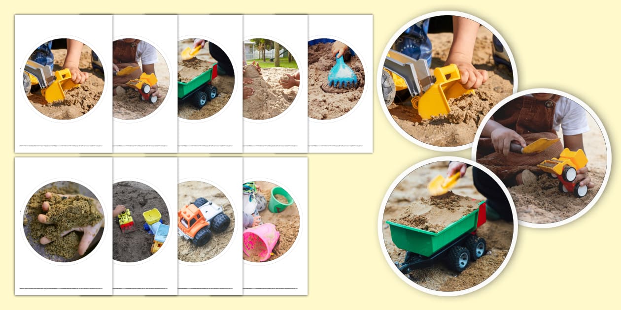 Sand Area Circle Display Photo Cut-Outs (teacher made)