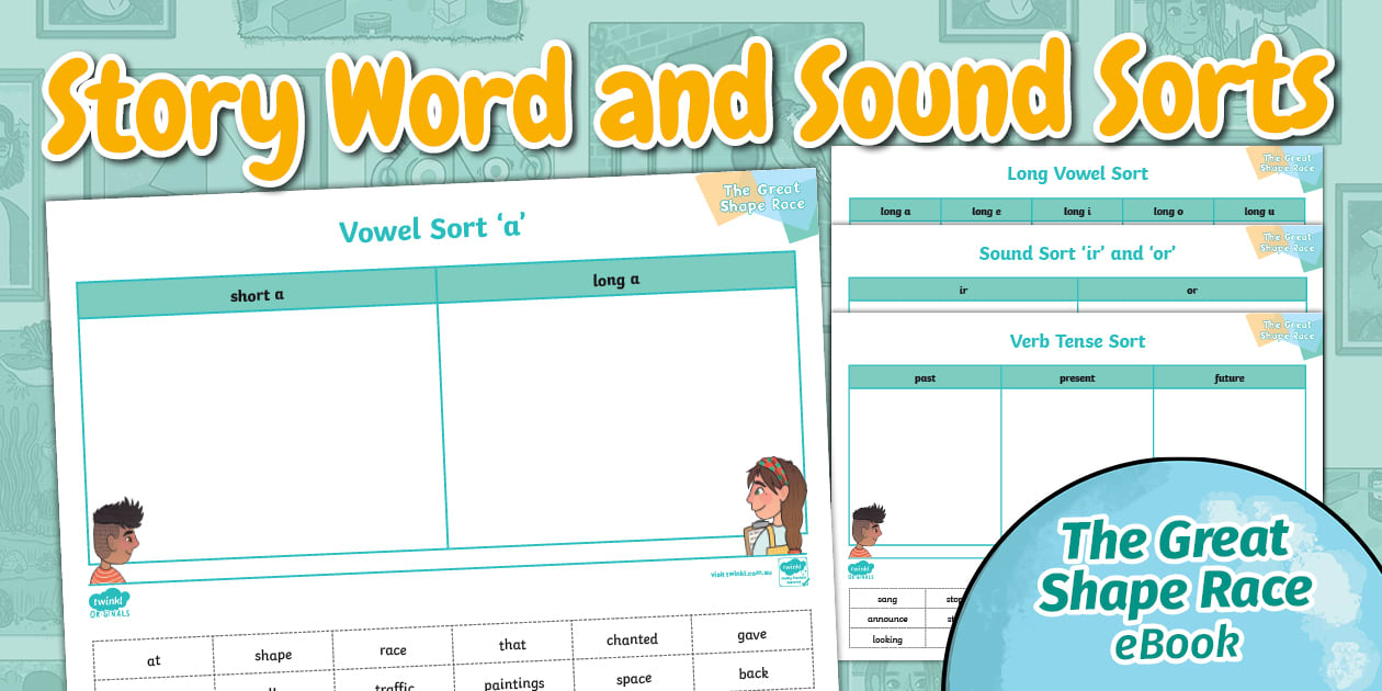 The Great Shape Race - Story Word and Sound Sorts