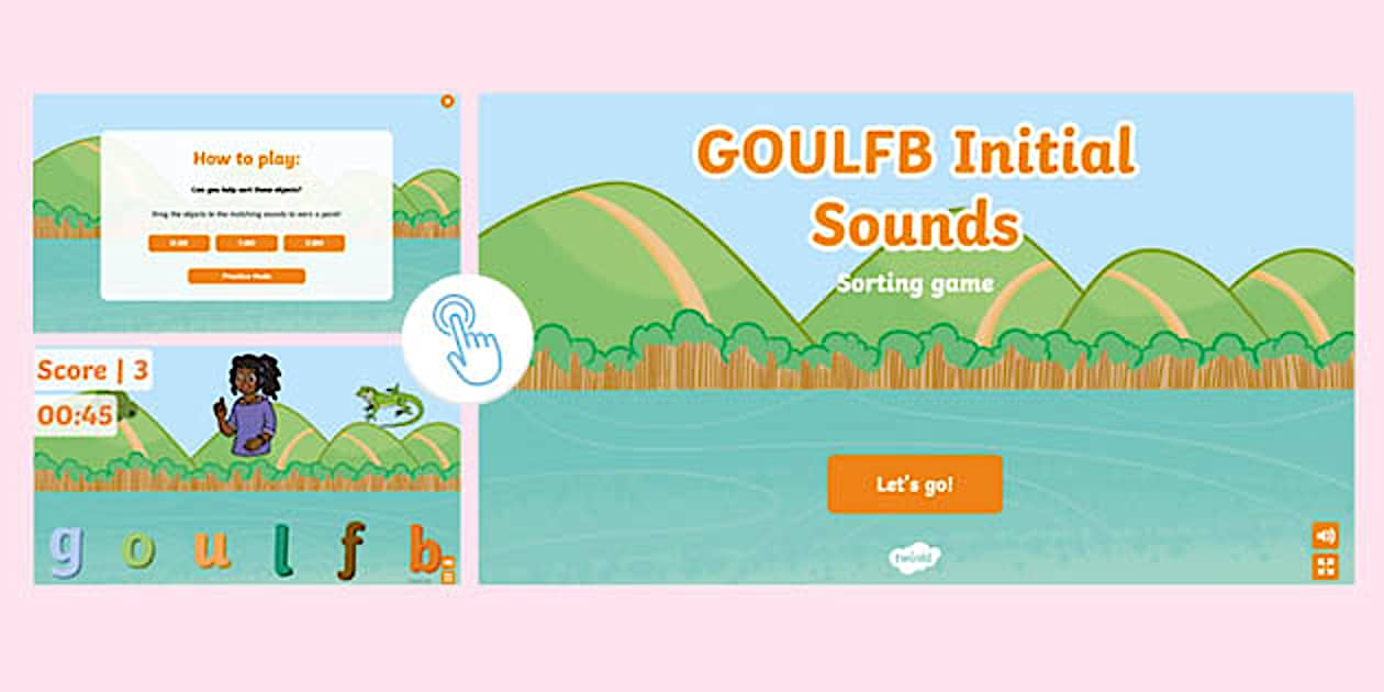 GOULFB Interactive Initial Sounds Sorting Game - Twinkl