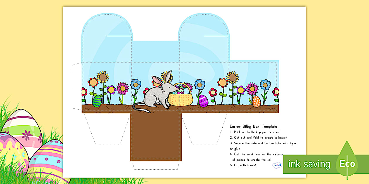 Easter Bilby Box Template - Twinkl