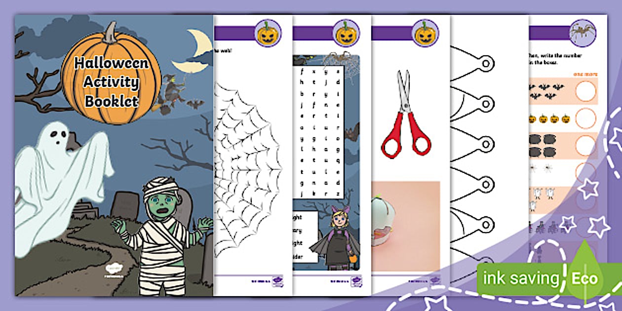 Spooky Halloween Activity Booklet for Kids (Ages 5 - 7)