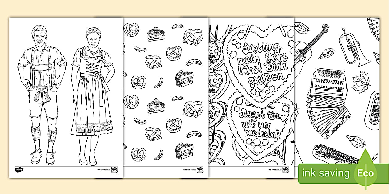 Oktoberfest Colouring Sheet (teacher made) - Twinkl