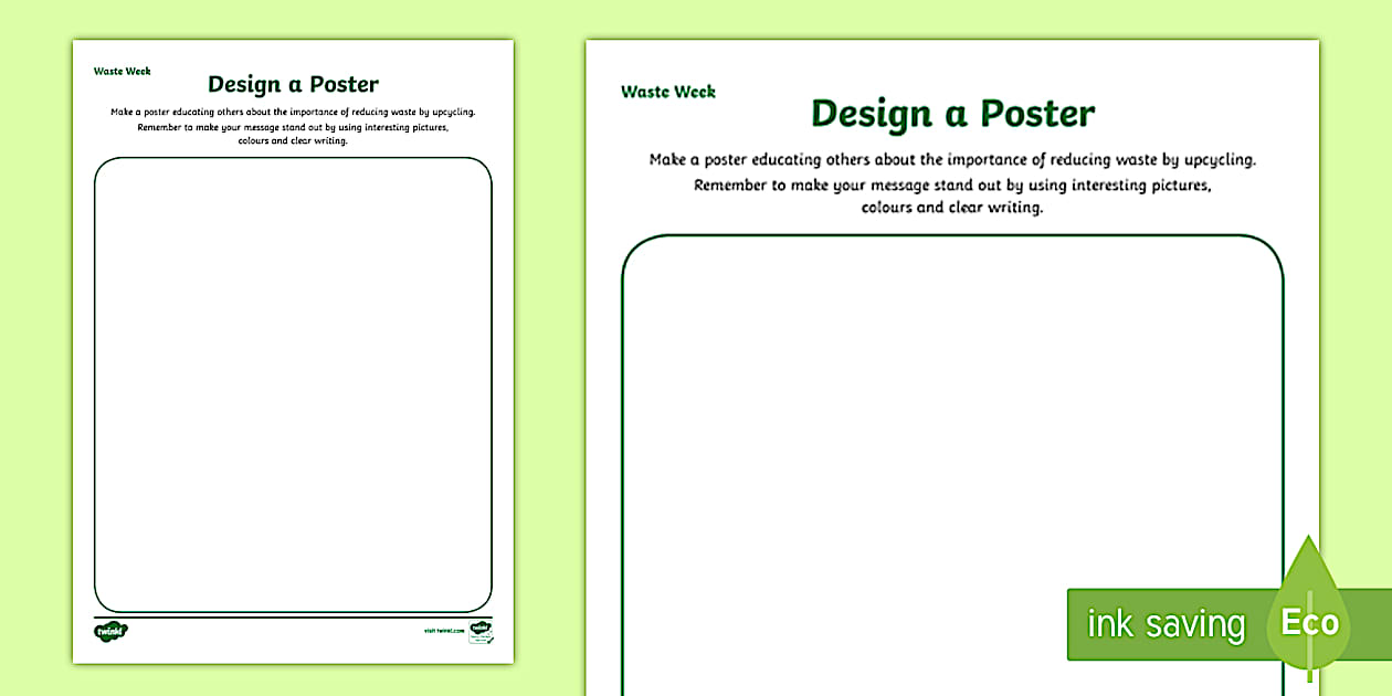 Waste Week Design a Poster Activity | Waste Week 2020