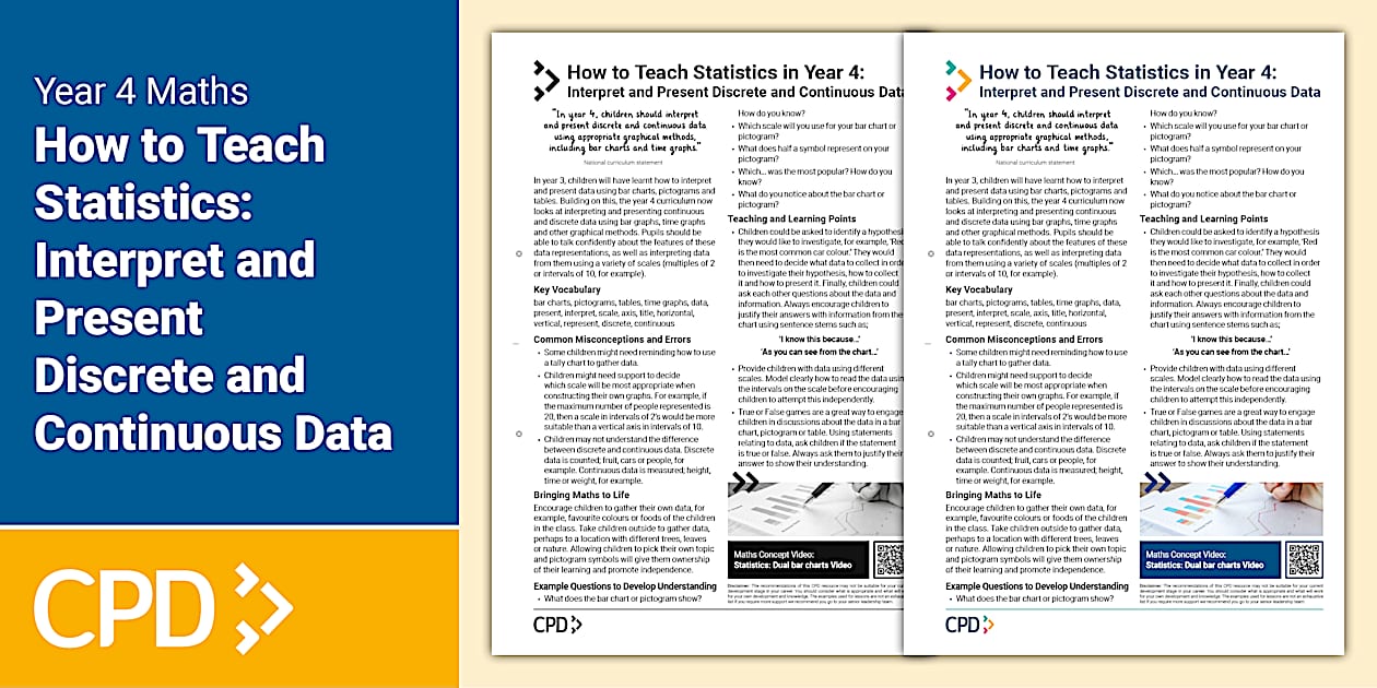 How to Teach Statistics in Year 4: Interpret and Present Discrete and