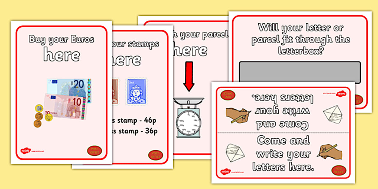Editable Post Office Display Signs (teacher made) - Twinkl