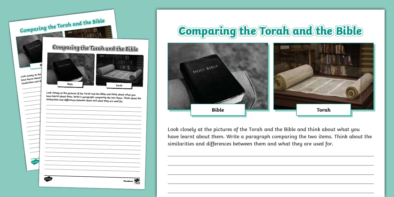 Comparing the Torah and the Bible Worksheet (Teacher-Made)