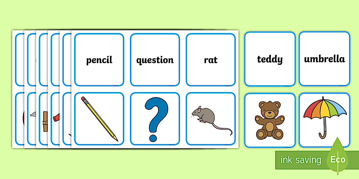 Cursive Alphabet Words and Pictures Matching Cards - Twinkl