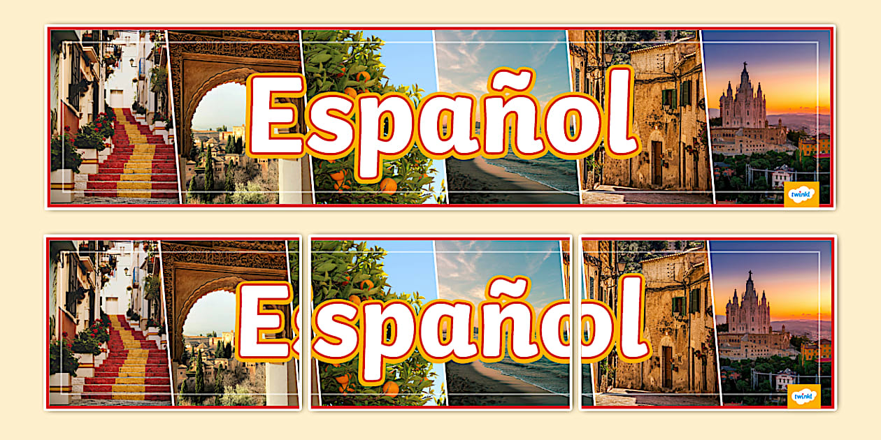 👉 Spanish Photo Display Banner (teacher made) - Twinkl