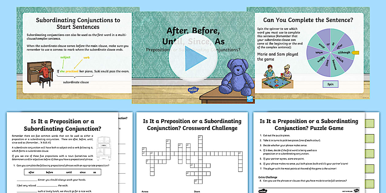 After, Before, Until, Since, As: Prepositions or Subordinating ...