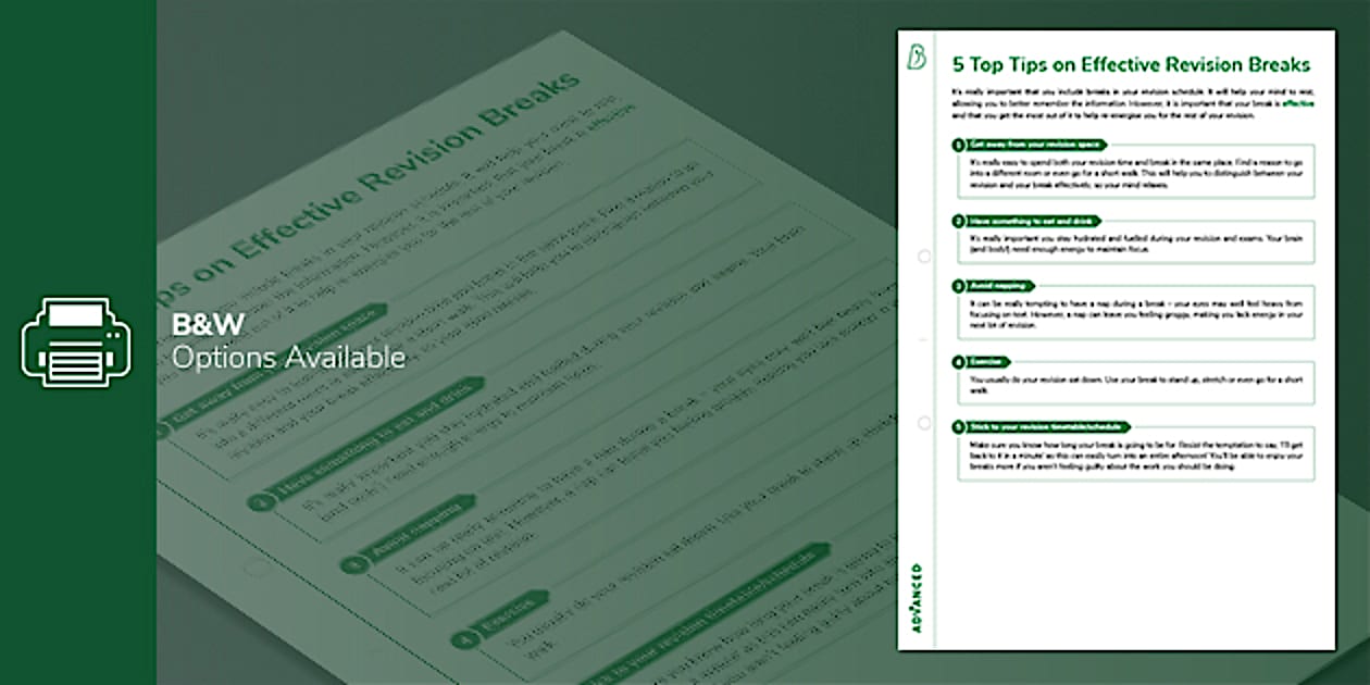 5 Top Tips on Effective Revision Breaks | Beyond: Advanced