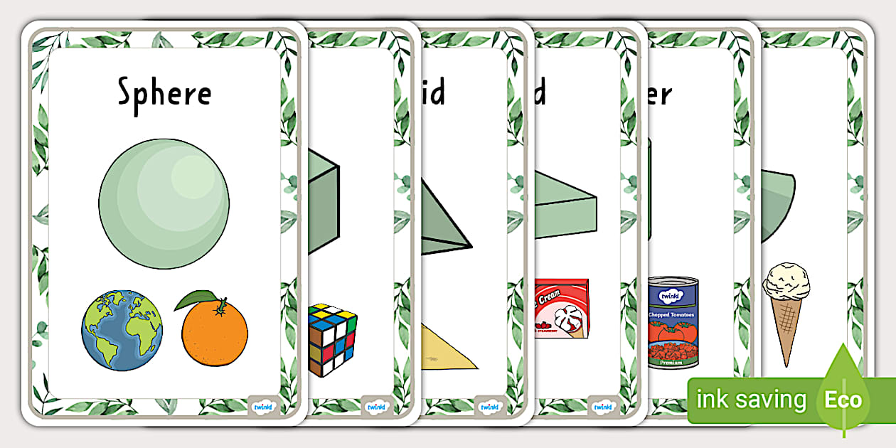 Botanical Themed 3D Objects Posters With Everyday Examples Poster