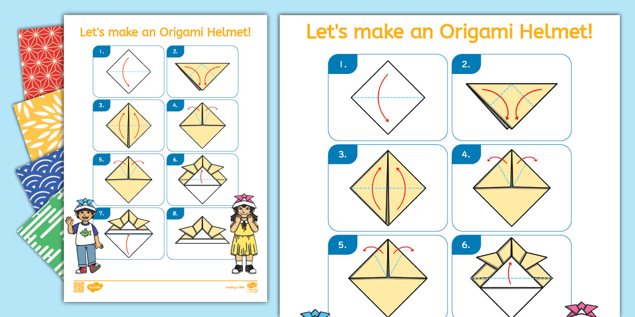 Origami Helmet - Children's Day Craft (teacher made)