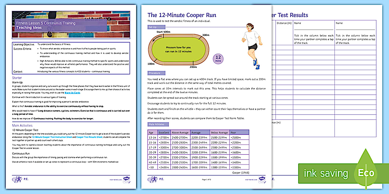 Fitness Lesson 5: Continuous Training (teacher made)