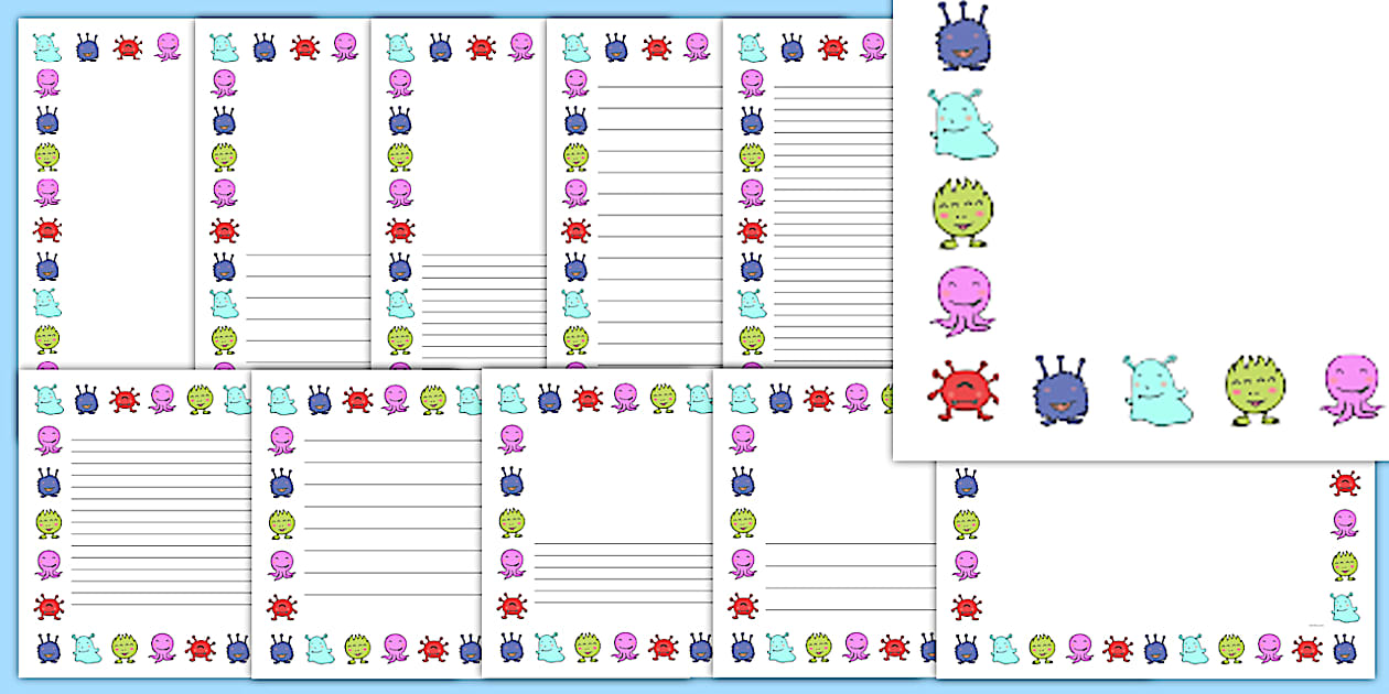 Name the Alien Themed Page Border Pack (teacher made)