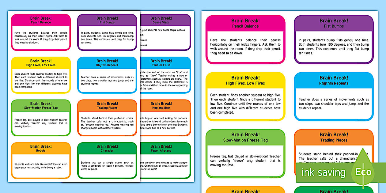 Brain Break Activities PDF | Mindfulness | Twinkl USA