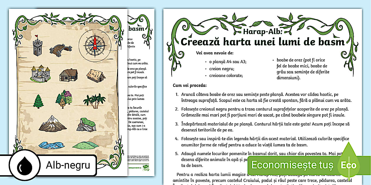 Harap-Alb: Harta unei lumi de basm – Activitate practică