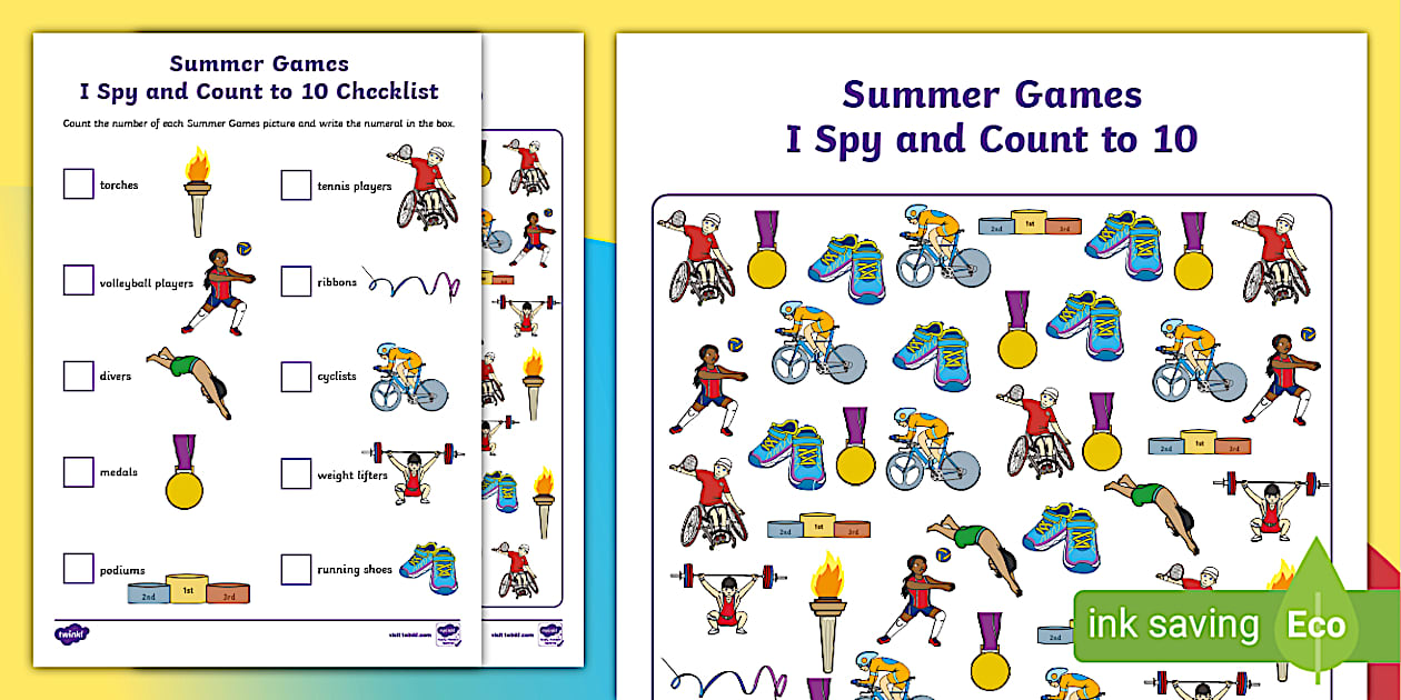 👉 Olympics I Spy and Count to 10 - Twinkl