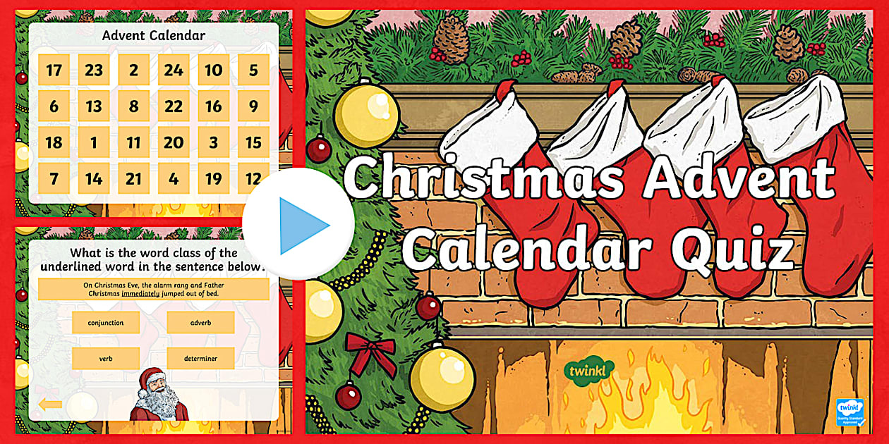 Advent and Christmas SPaG Quiz PowerPoint - Year 5-6