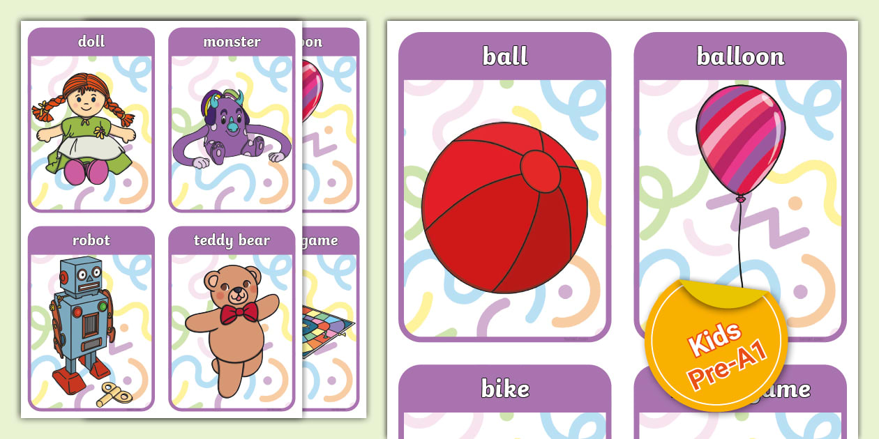 Favourite Toys Flashcards for Kids (teacher made) - Twinkl