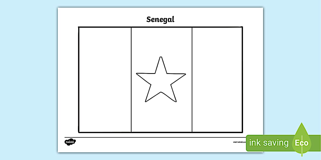 Senegal Flag Colouring Page – Twinkl Resources - Twinkl