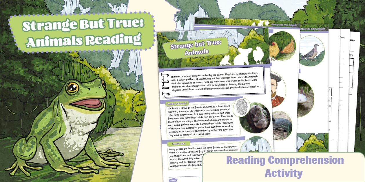 UKS2 Strange But True: Animals Differentiated Reading Comprehension ...