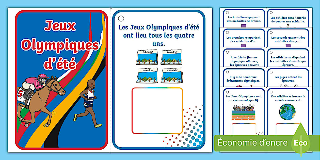 Jeux Olympiques d'été - compréhension écrite pour les petits lecteurs