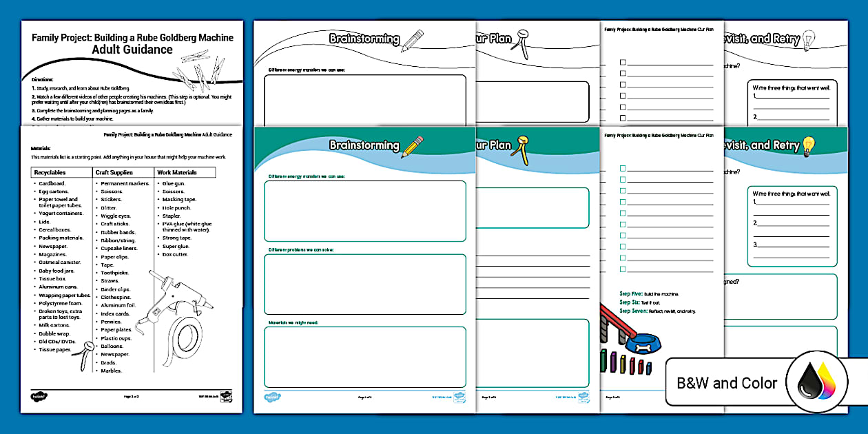 Family Project: Building a Rube Goldberg Machine - Twinkl