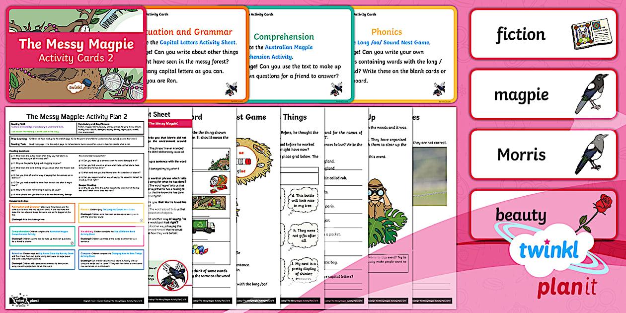 The Messy Magpie Guided Reading 2 Y1 - Twinkl