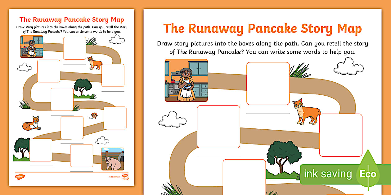 The Runaway Pancake Story Map Activity (teacher made)