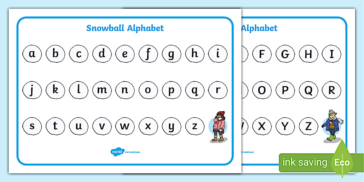 Snowball Alphabet Mat (teacher made) - Twinkl