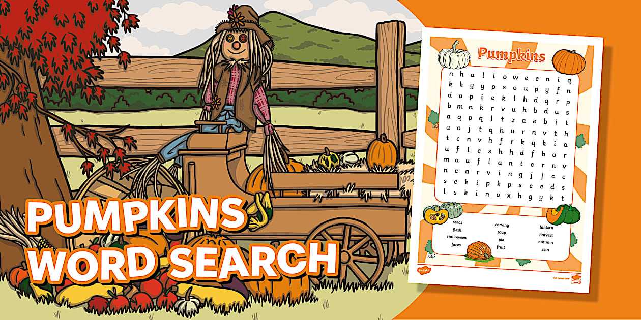 Pumpkin Word Search - KS1 - Twinkl