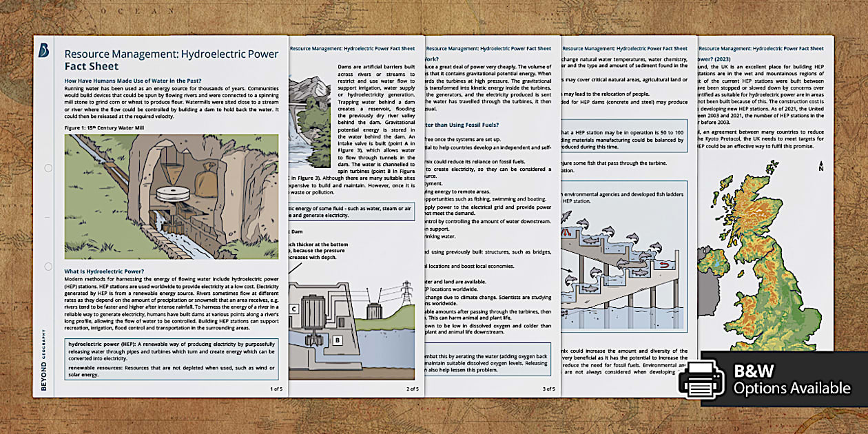 GCSE Resource Management: Hydroelectric Power Fact Sheet