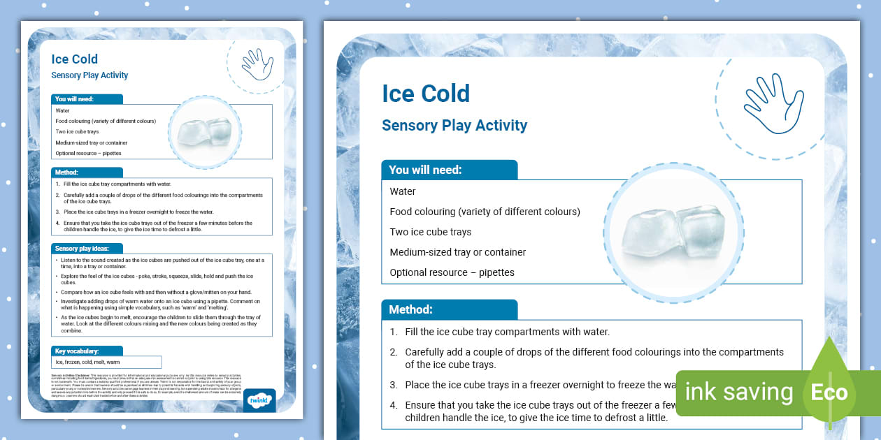 Ice Cold Concept Sensory Bag (Teacher-Made) - Twinkl