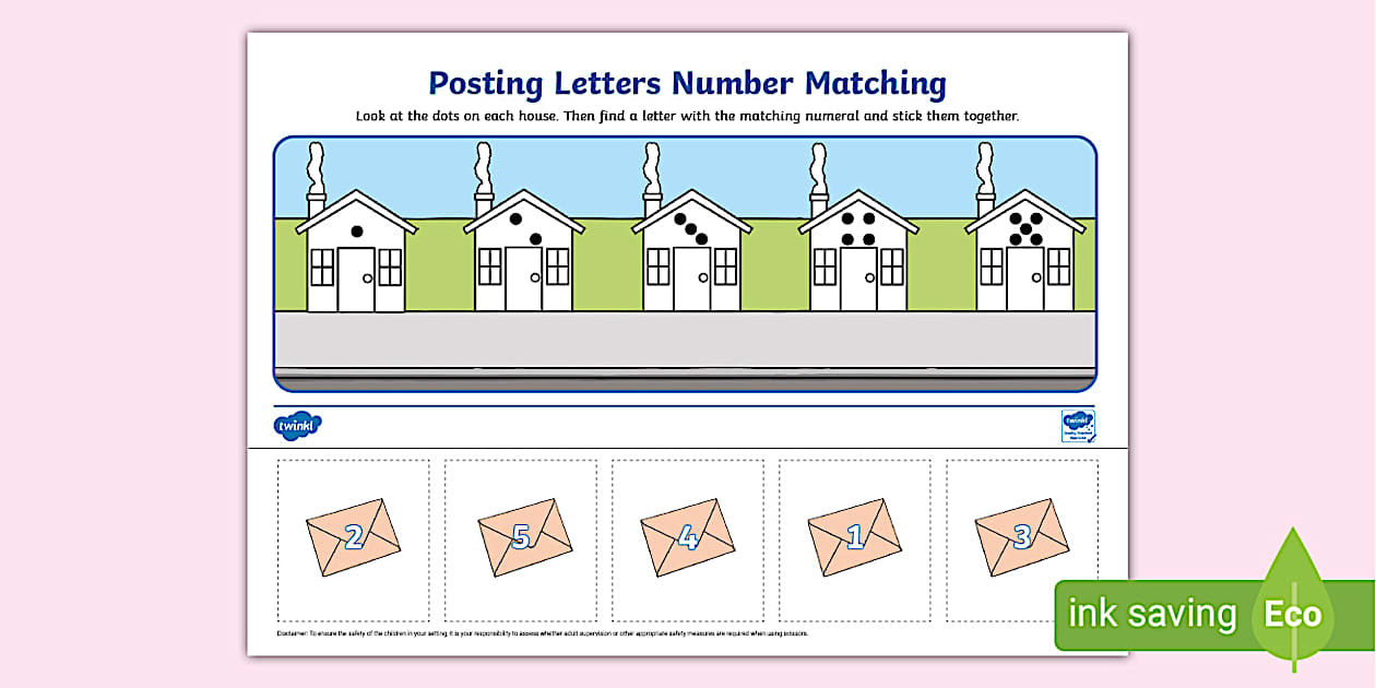 👉 Posting Letters 1-5 Number Matching Activity - Twinkl - EYFS