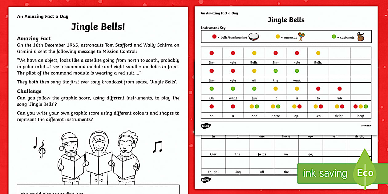 Editable Jingle Bells Worksheet (teacher made) - Twinkl