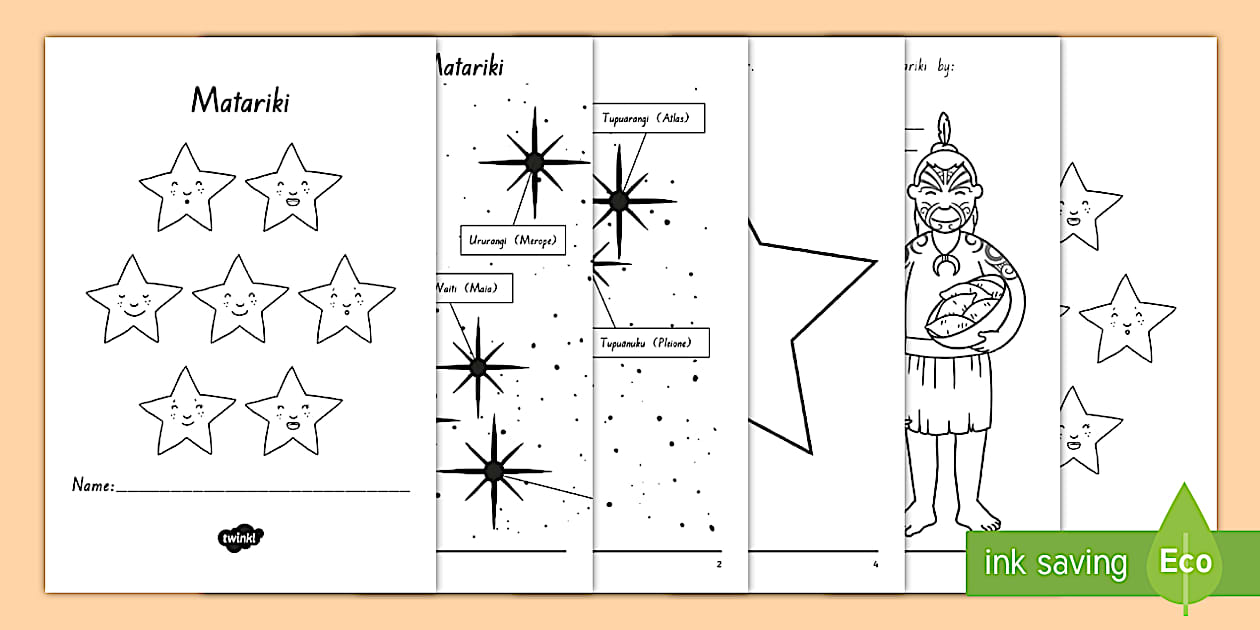 Matariki Activity Book - Star Shaped Booklet