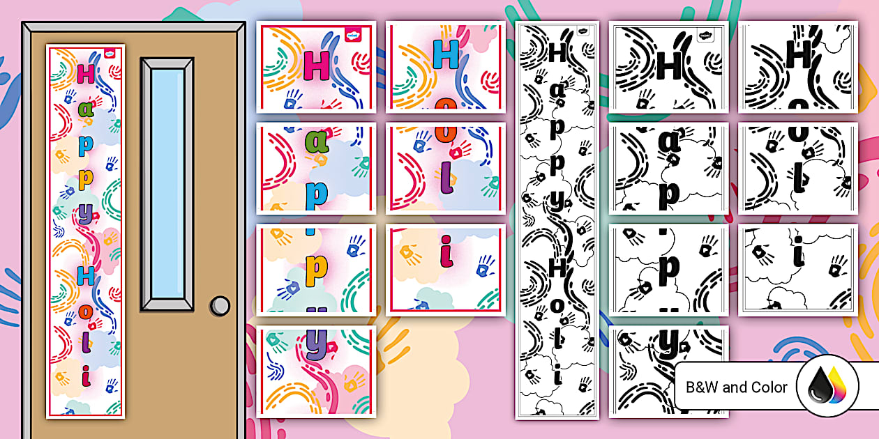Holi Vertical Door Banner for 6th-8th Grade (Teacher-Made)