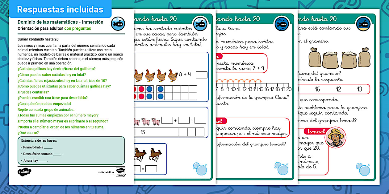 Dominio de las matemáticas en 1º de Primaria: Unidad 1 - Sumar contando ...