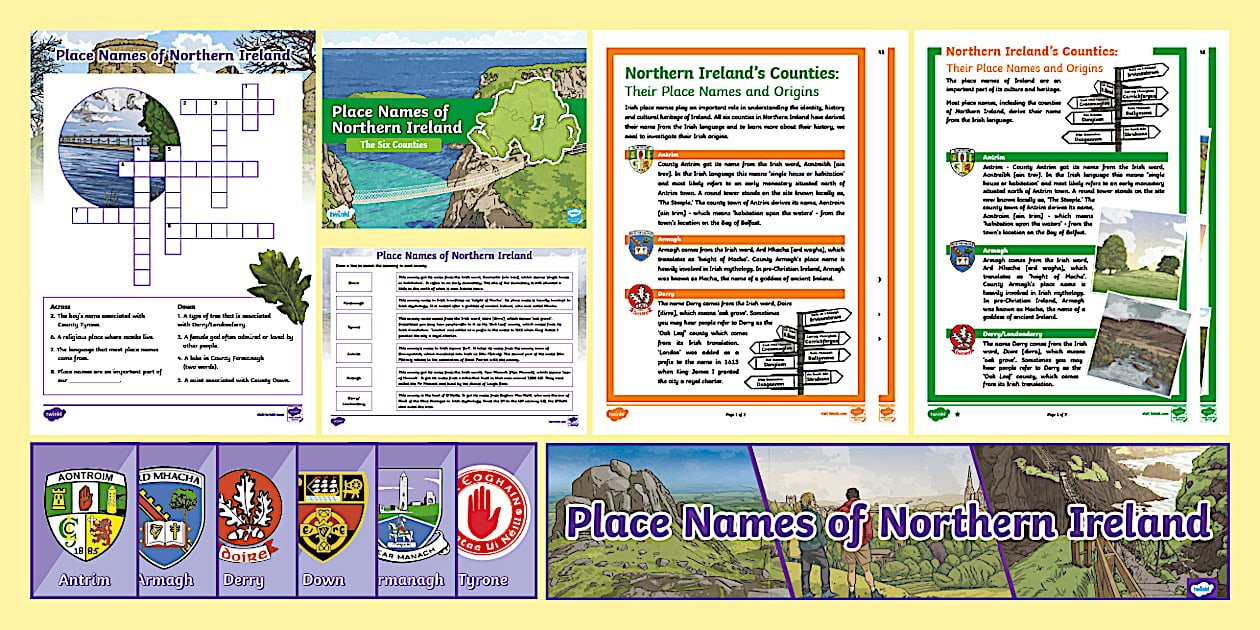 Place Names of Northern Ireland - Counties Resource Pack