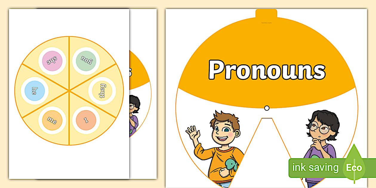 Pronouns Spinning Wheel