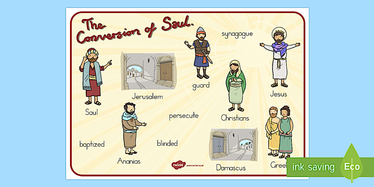 The Conversion of Saul Word Mat (Teacher-Made) - Twinkl