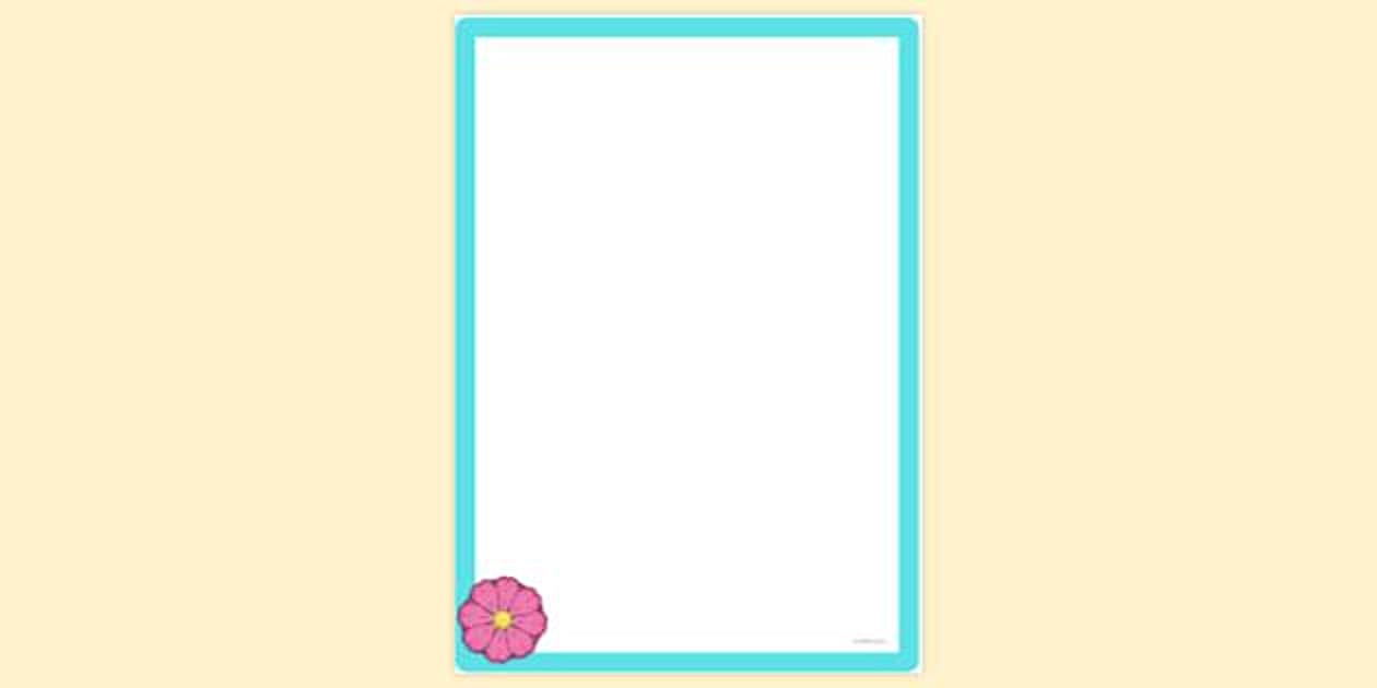 Flower Image Page Border | Page Borders | Twinkl - Twinkl