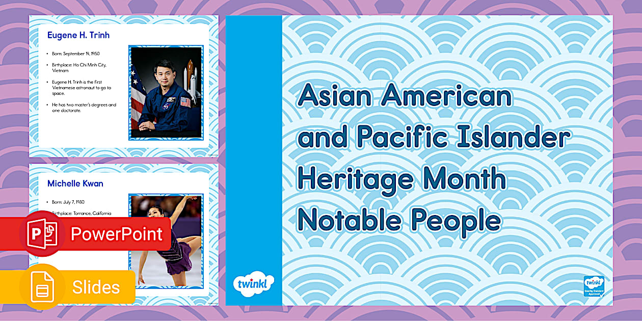 Notable AAPI Month People PowerPoint and Google Slides