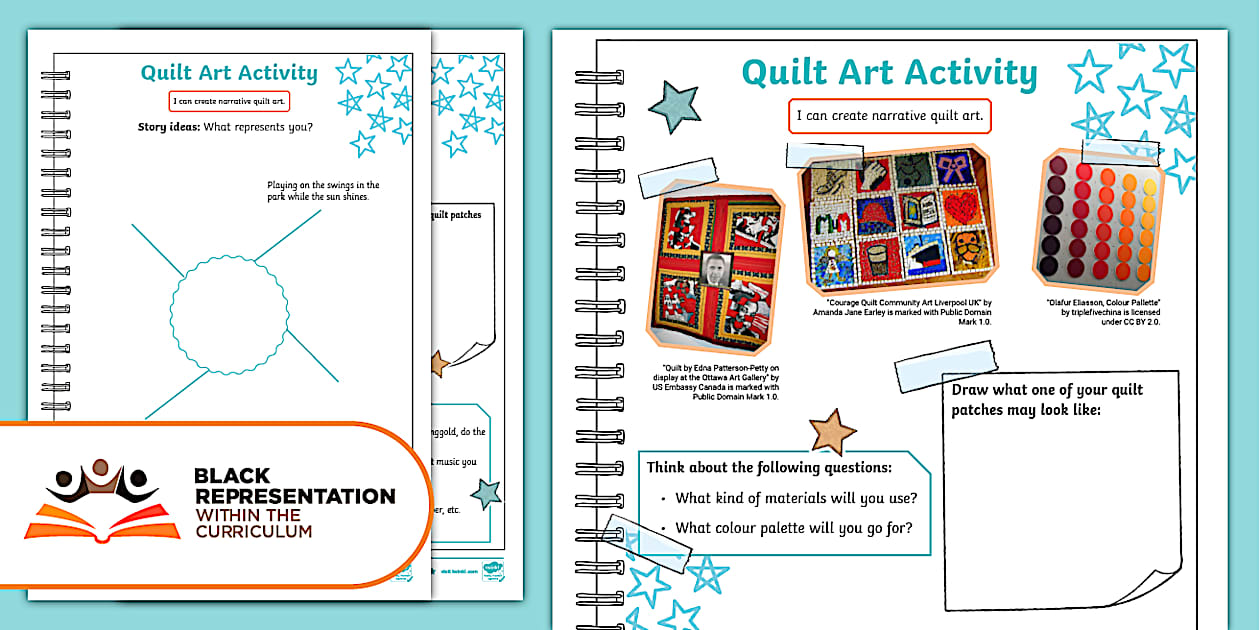 KS2 Faith Ringgold Quilt Art Activity (teacher made)